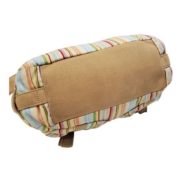 Fossil | Bags | Fossil Crossbody Bag Striped Multicolor Double Pockets ...